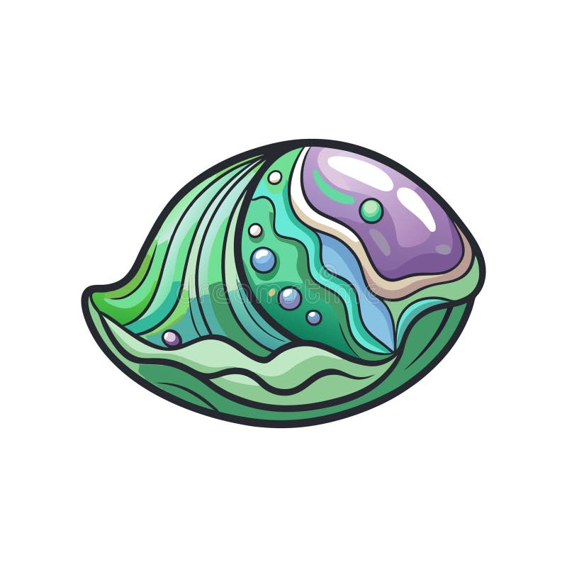 Unique Abalone Coloring Animal Design Stock Illustration - Illustration ...
