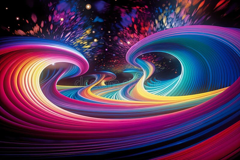Unique Abstract Background, Dynamic Scene, Vibrant Colors, Ethereal ...