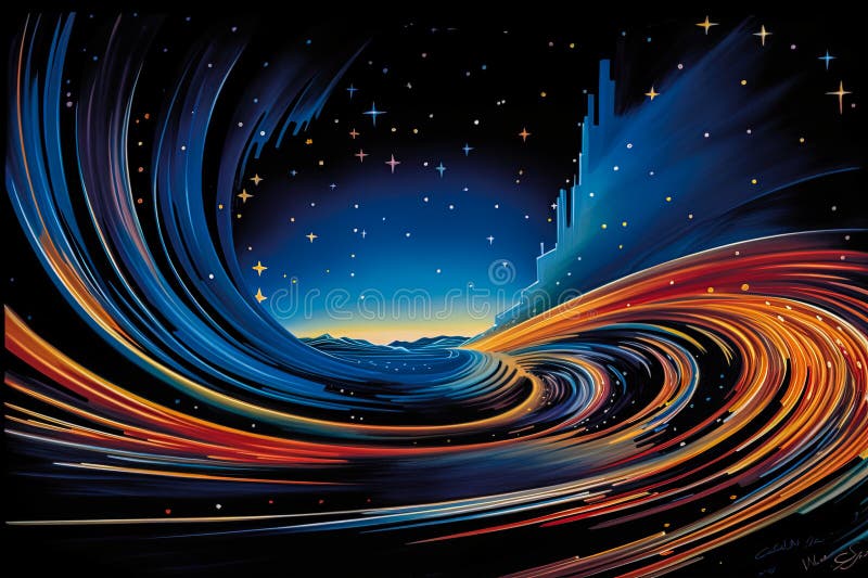 Unique Abstract Background, Dynamic Scene, Vibrant Colors, Ethereal ...