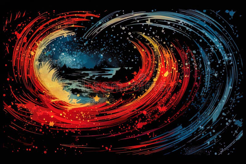 Unique Abstract Background, Dynamic Scene, Vibrant Colors, Ethereal ...