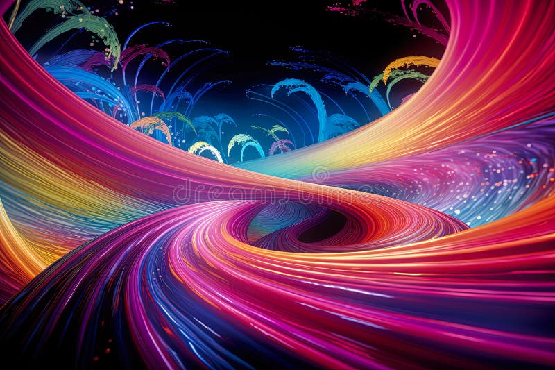 Unique Abstract Background, Dynamic Scene, Vibrant Colors, Ethereal ...