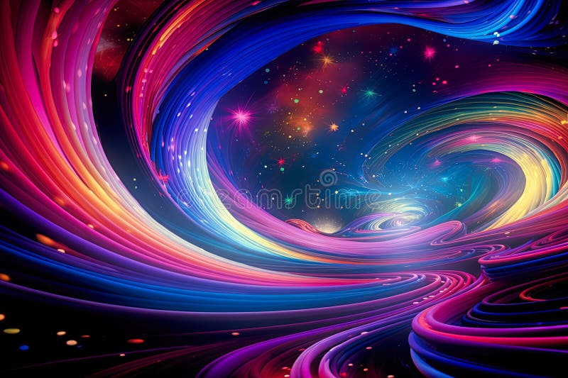 Unique Abstract Background, Dynamic Scene, Vibrant Colors, Ethereal ...