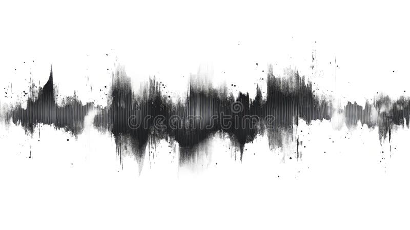 Unique Abstract Black and White Halftone Waveform Representing Modern ...