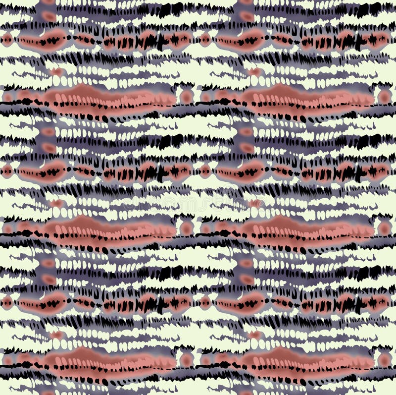 Abstract Colorful Block Print Pattern Stock Illustration - Illustration ...