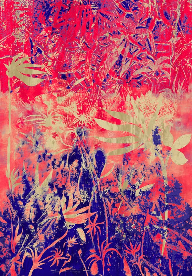 Abstract Colorful Block Print Pattern Stock Image - Image of bunch ...