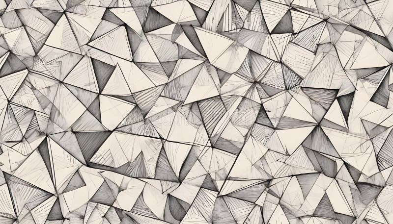 A Unique, Abstract Composition Composed of Interconnected Triangles ...