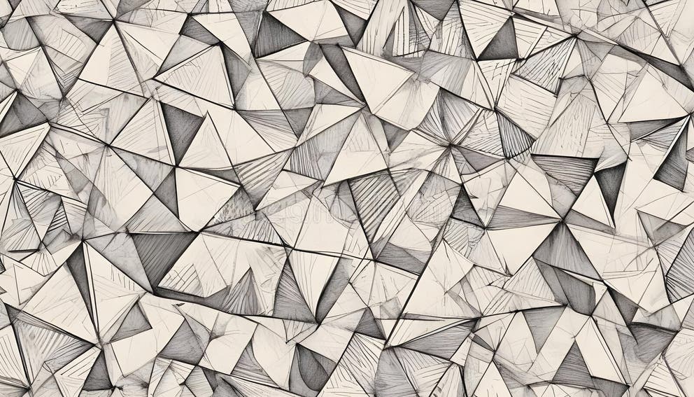 A Unique, Abstract Composition Composed of Interconnected Triangles ...