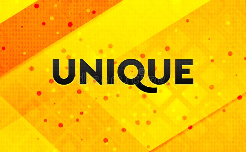 Unique Abstract Digital Banner Yellow Background Stock Photo - Image of ...