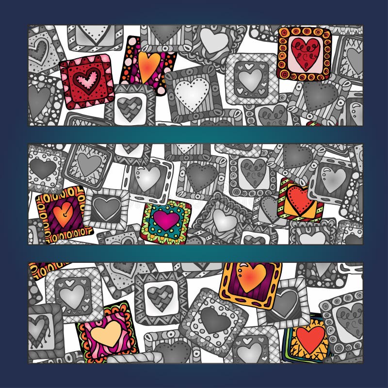 Unique Abstract Ethnic Pattern Card Set Stock Photo - Image of batik ...