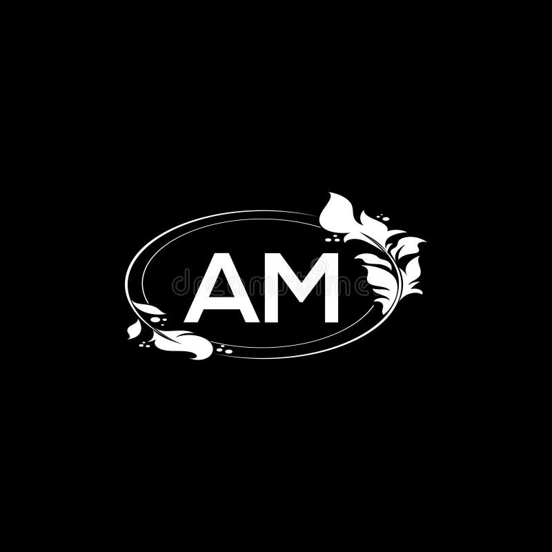 Am Circle Unique Abstract Geometric Logo Design Stock Vector ...