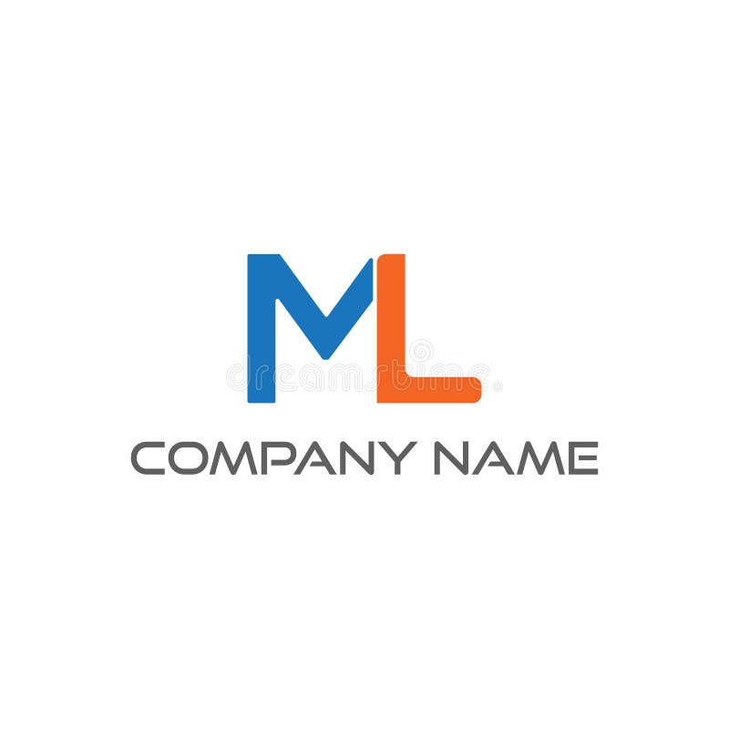 ML Unique Abstract Geometric Creative Logo Design Stock Vector ...