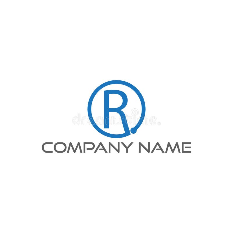 R Unique Abstract Geometric Creative Logo Design Stock Vector ...