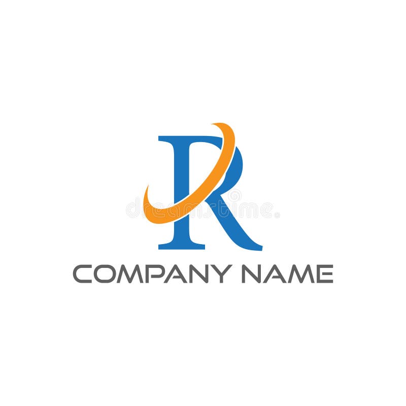 R Unique Abstract Geometric Creative Logo Design Stock Vector ...