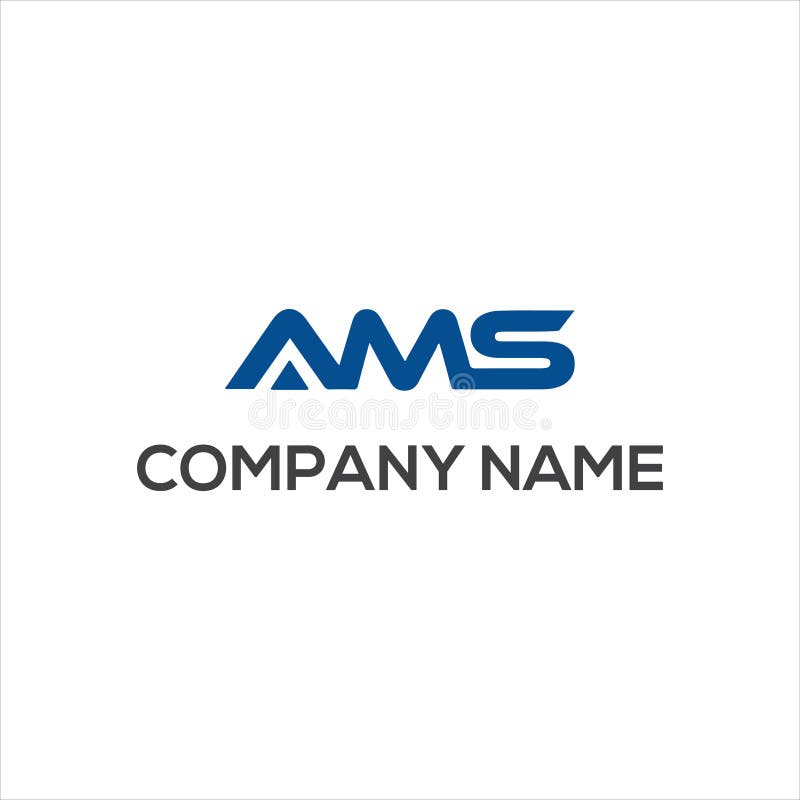 AMS Creative Unique Abstract Modern Geometric Vector Symbol Font Logo ...