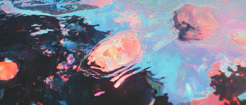 Unique Abstract Overlay Texture Featuring Holographic Foil with Vibrant ...