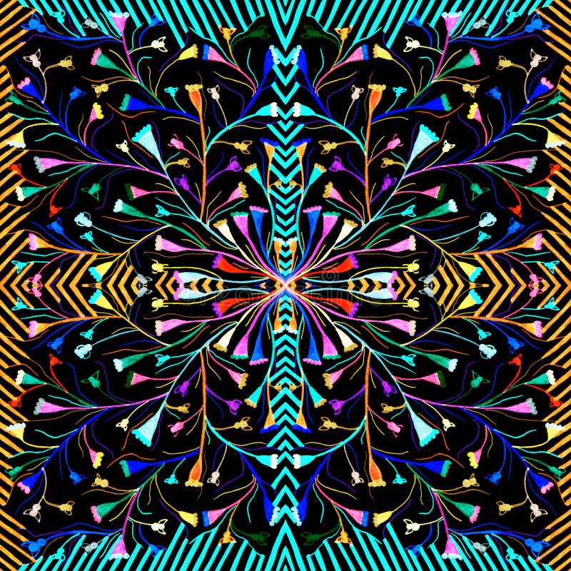 Unique, Abstract Pattern. Made with Unique Drawings Stock Illustration ...