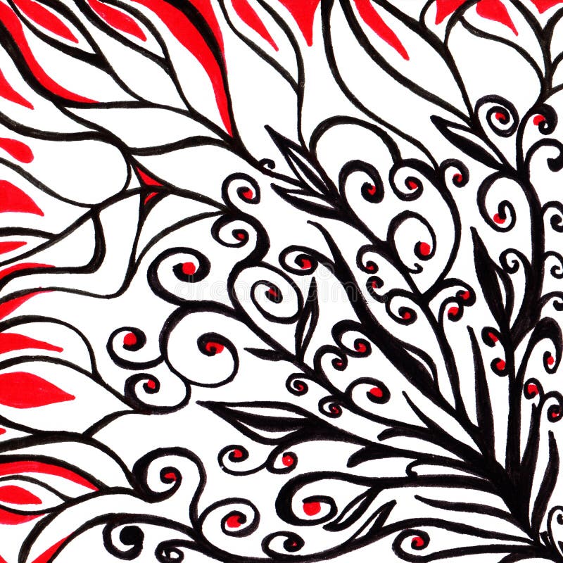 Unique, Abstract Pattern. Made with Unique Drawings Stock Illustration ...