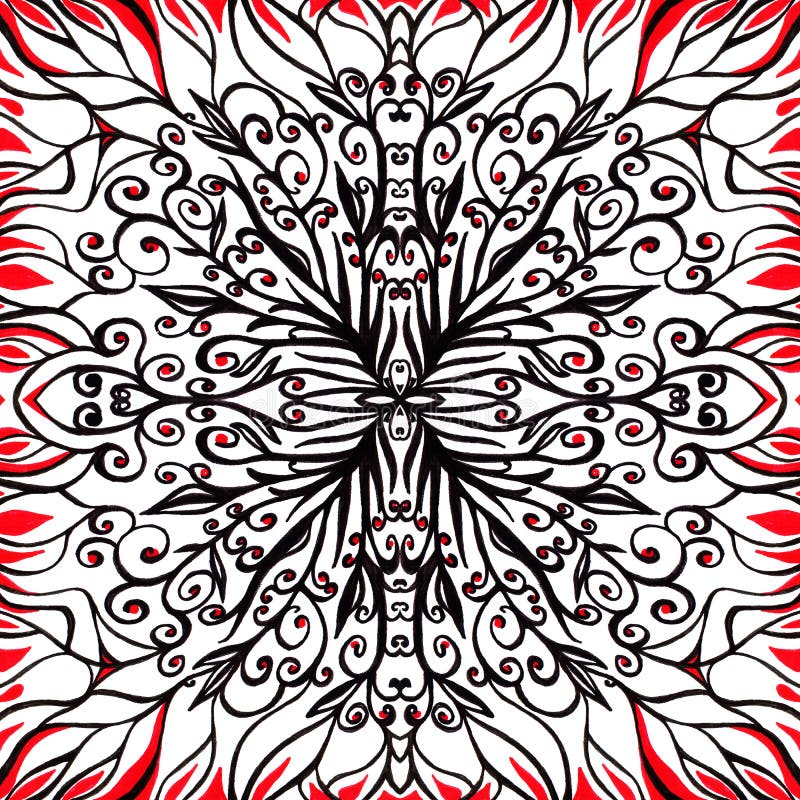 Unique, Abstract Pattern. Made with Unique Drawings Stock Illustration ...