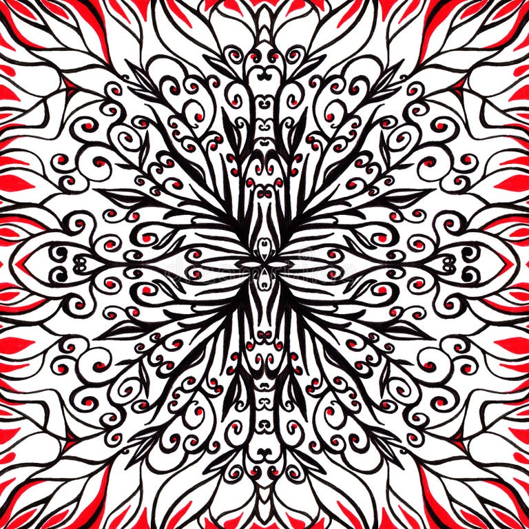 Unique, Abstract Pattern. Made with Unique Drawings Stock Illustration ...