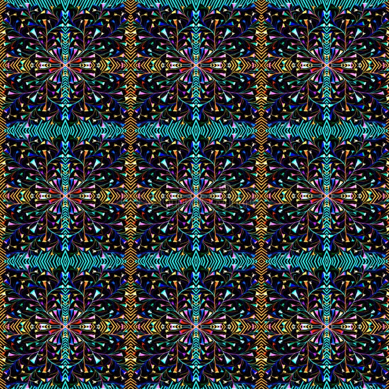 Unique, Abstract Pattern. Made with Unique Drawings Stock Illustration ...