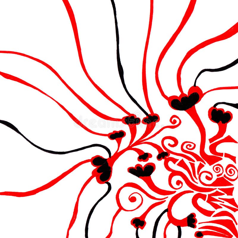 Unique, Abstract Pattern. Made with Unique Drawings Stock Illustration ...