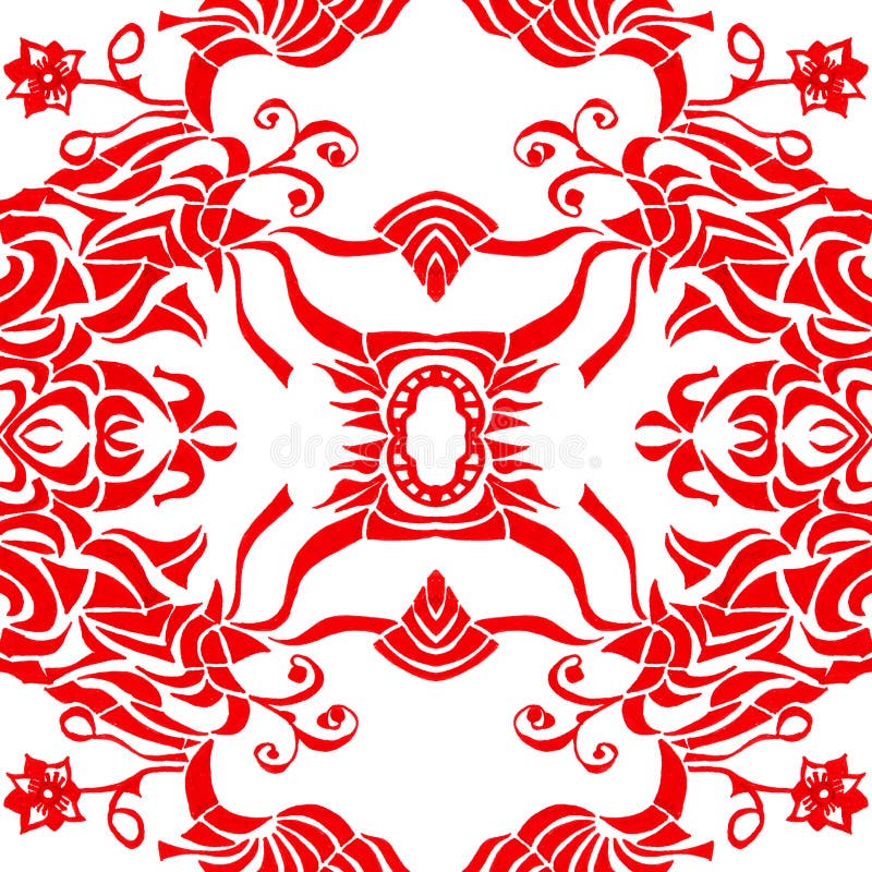 Unique, Abstract Pattern. Made with Unique Drawings Stock Illustration ...