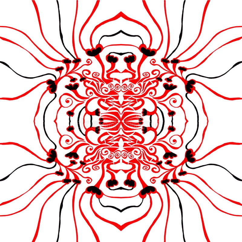 Unique, Abstract Pattern. Made with Unique Drawings Stock Illustration ...