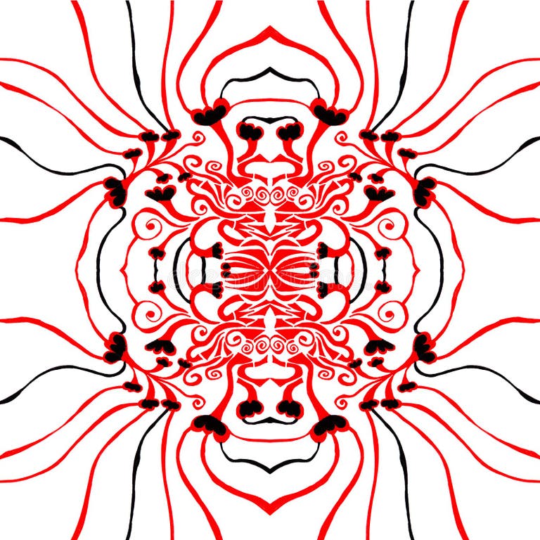 Unique, Abstract Pattern. Made with Unique Drawings Stock Illustration ...