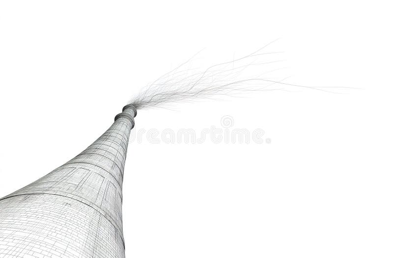 Unique Abstract Representation of a Tall Structure with Intricate Lines ...