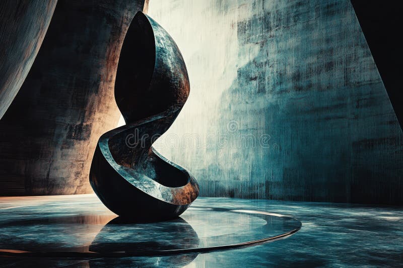Unique Abstract Sculpture in a Modern Architectural Space Showcasing ...