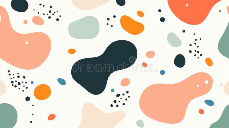 Unique Abstract Shapes Blend with Organic Patterns, Creating a Stunning ...