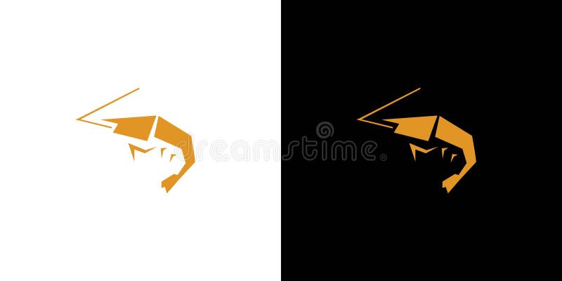 Unique and Abstract Shrimp Logo Design Stock Vector - Illustration of ...