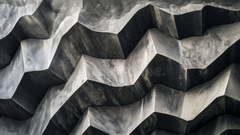 Unique Abstract Texture of Wavy Concrete Surface in Urban Setting Stock ...