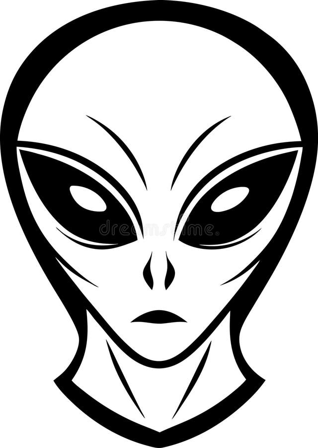 Abstract Alien Face Vector – Perfect for Sci-Fi and Futuristic Designs ...