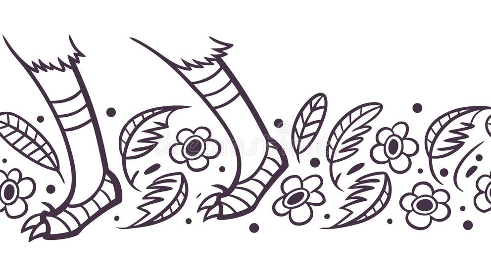 Organic Forms Human Legs Abstract Border, Vector Design Generative AI ...