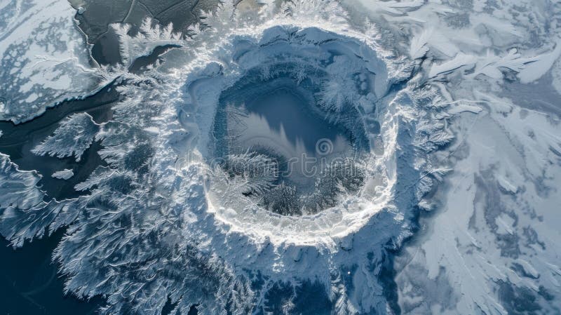 A Unique Aerial Shot of an Ice Circle Revealing Its Perfectly Circular ...