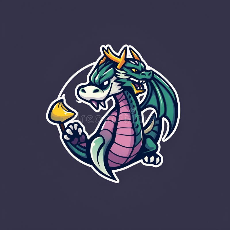 Unique AI Crafted Dragon Mascot Logo Designs Stock Photo - Image of ...