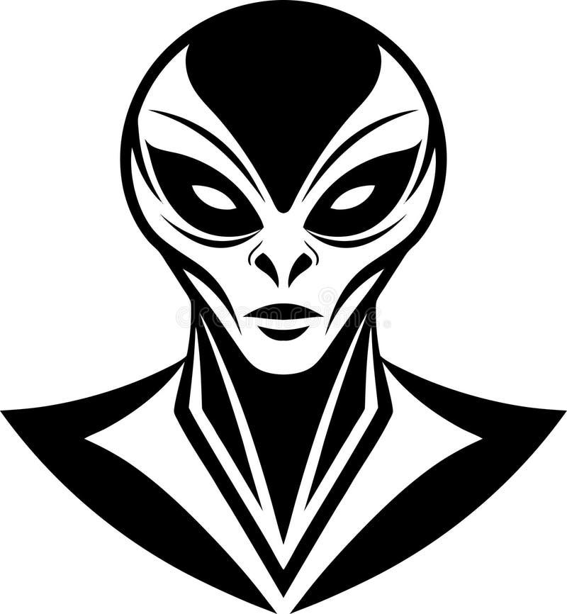Unique Alien Face Vector Illustration – Perfect for Sci-Fi and Fantasy ...