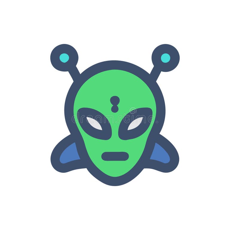 Unique Alien Icon for Sci-Fi Designs Stock Vector - Illustration of ...