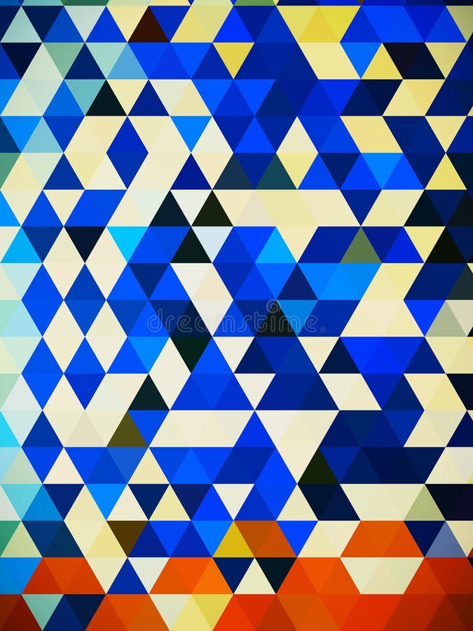 A Unique Alluring Illustration of Colorful Digital Pattern of Triangles ...