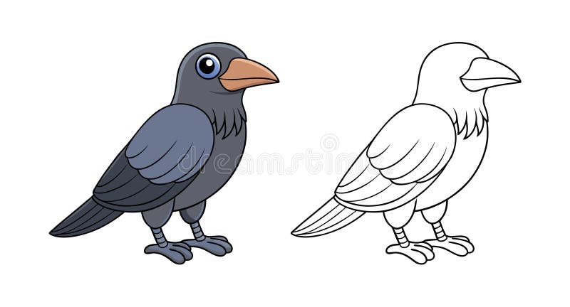 Unique American Crow Bird Representation Stock Illustration ...