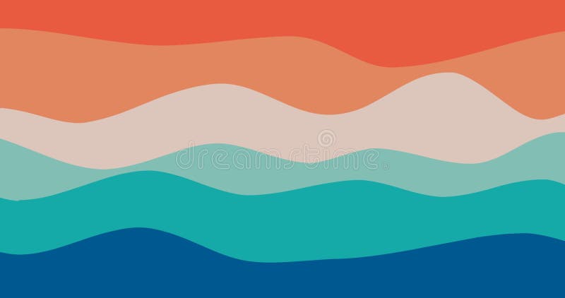 Animated Colorful Waves Ocean Waves Background Stock Video - Video of ...