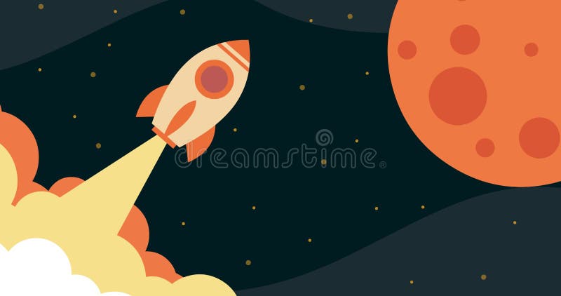 Animated Planets of the Solar System with Shooting Stars Stock Video ...