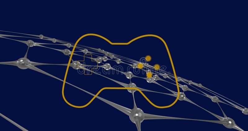 Unique Animation of Video Game Controller and Networking Design Stock ...