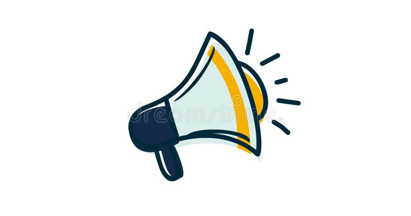 Announcement Speaker Hand Drawn Animation Stock Footage - Video of ...