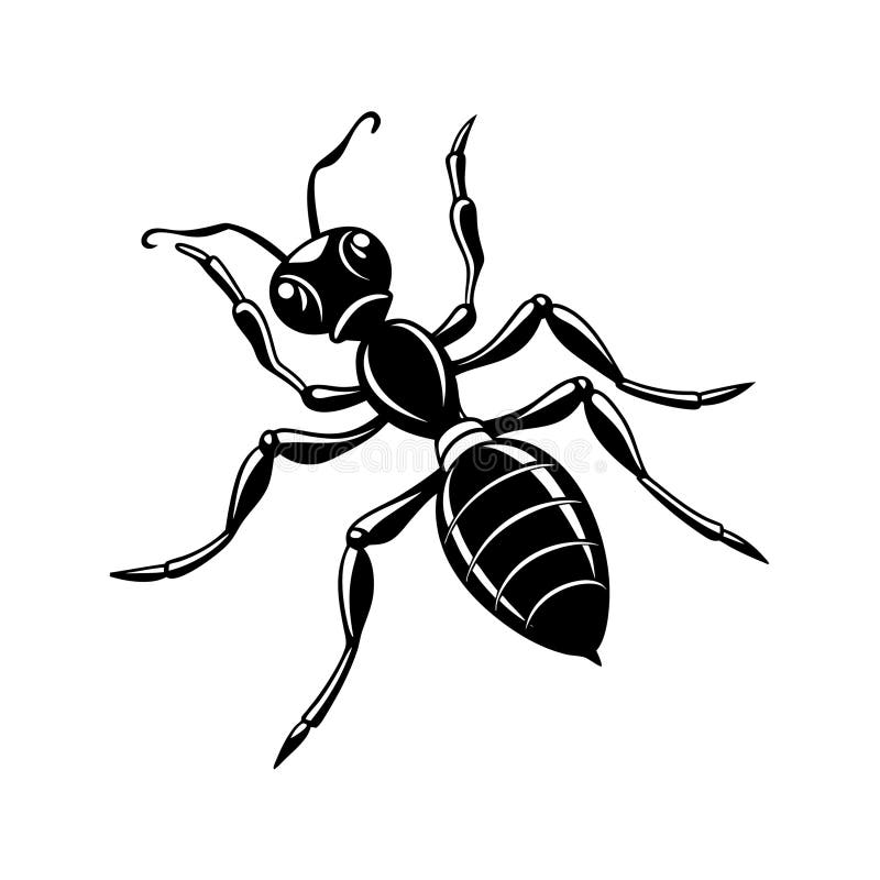Unique Ant Illustration for Linocut Arts Fun Stock Illustration ...