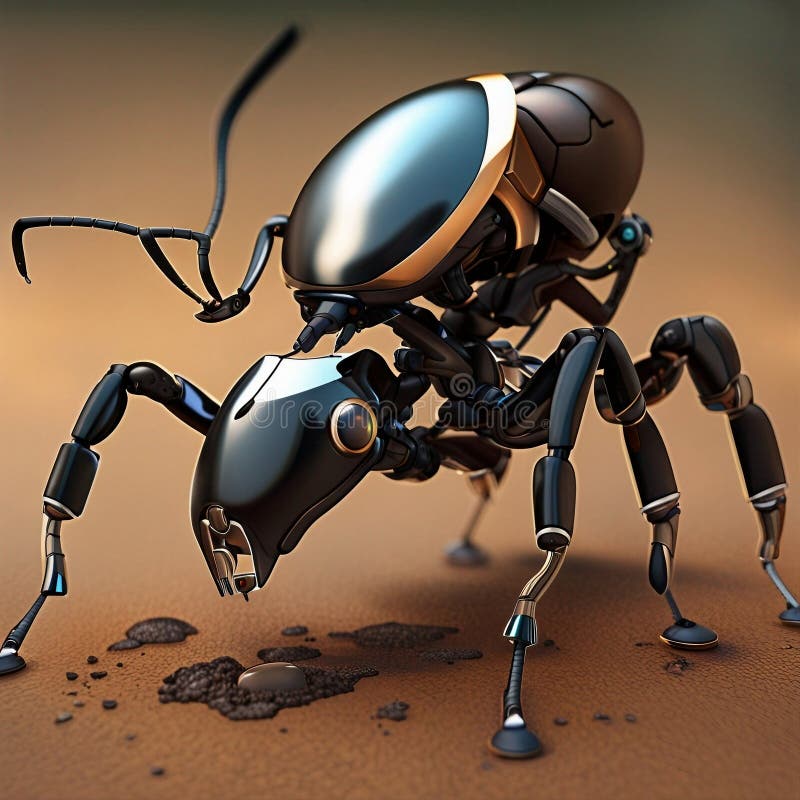 Ant Robot Character Illustration Background Stock Illustration ...