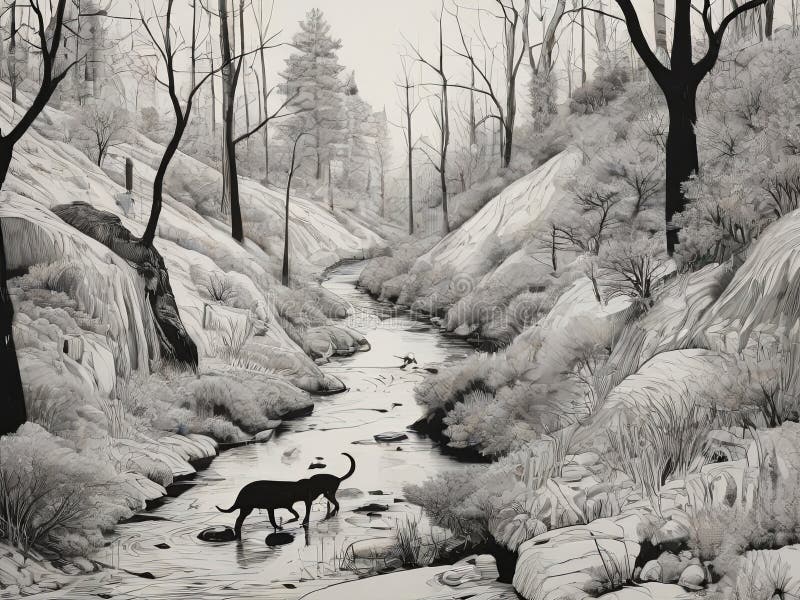 Unique Appeal: Black and White Graphics and Powerful Effect Stock ...