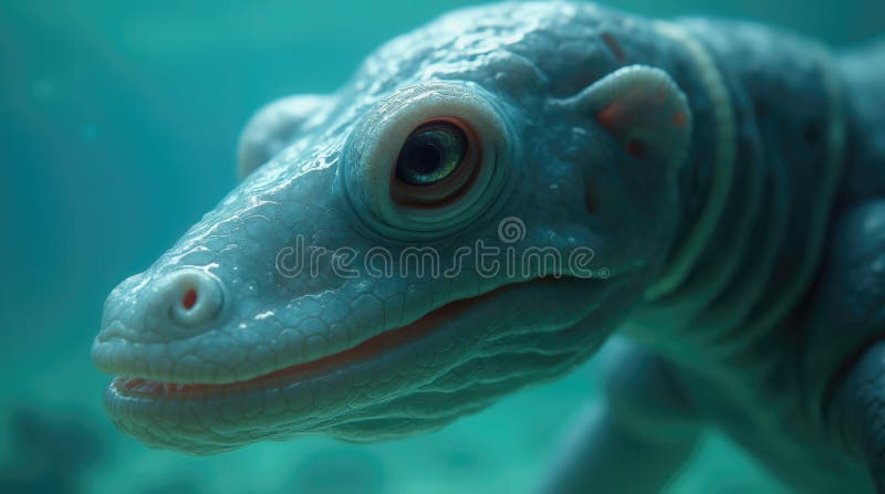 A Unique Aquatic Creature is Seen Swimming Gracefully Underwater ...