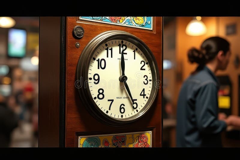 Unique Arcade Clock Design stock illustration. Illustration of creative ...